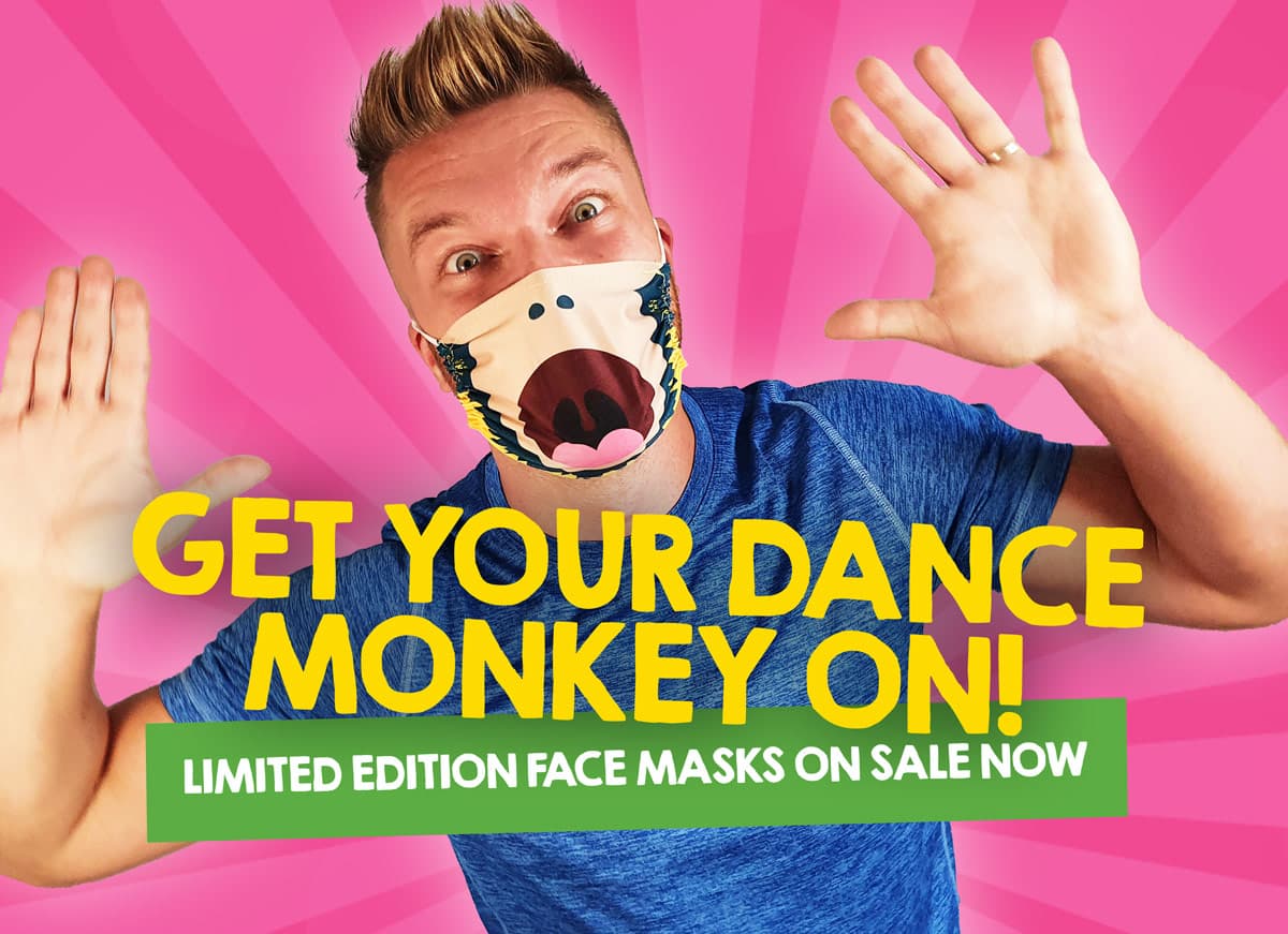 Limited Edition Dance Monkey Face Masks On-Sale - Silent Adventures UK